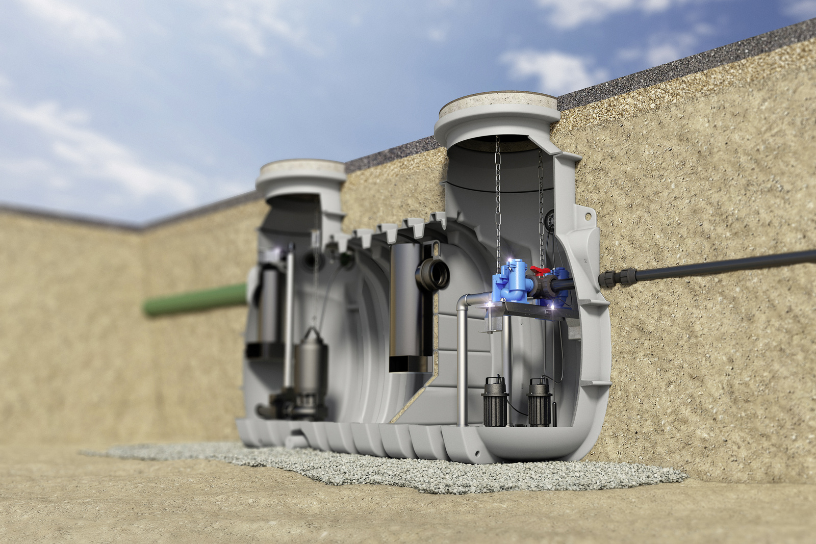 ACO Haustechnik - Fettabscheider mit Pumpstation