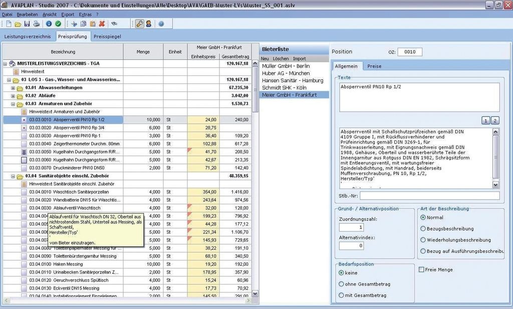 Marktübersicht AVA-Software - Dicker oder schlanker Hobel?