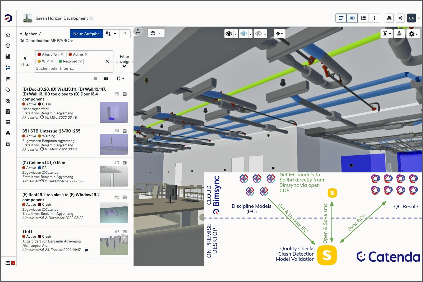 Catenda - Solibri Model Check integriert in Bimsync