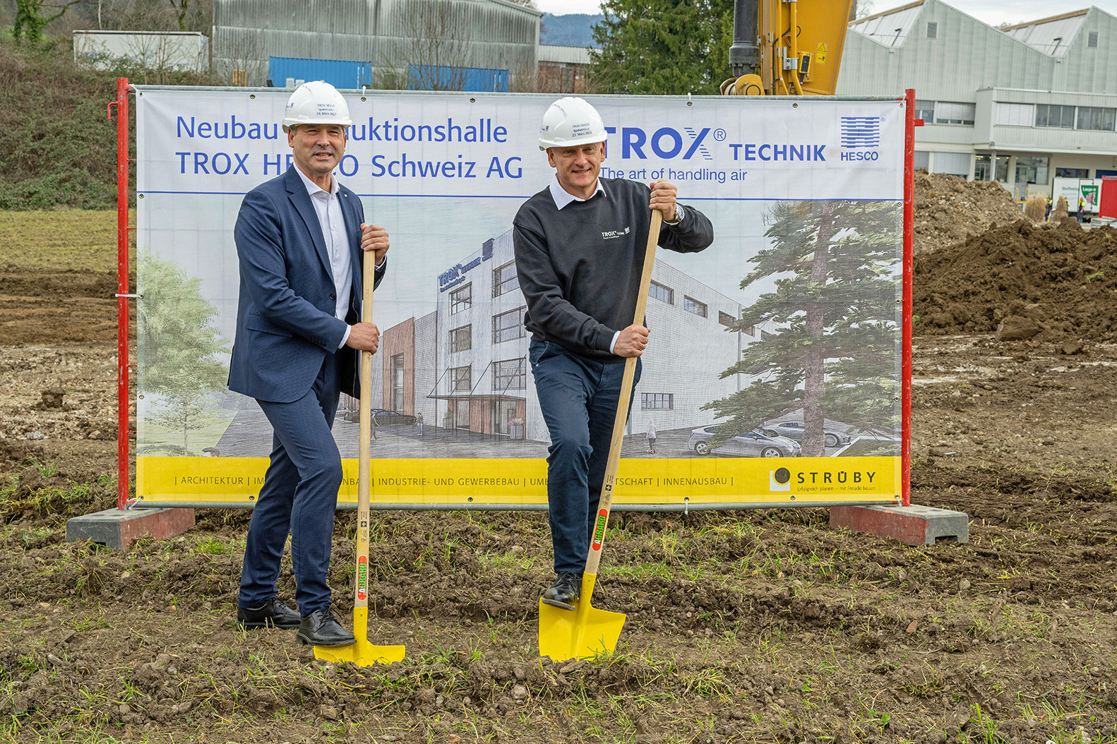 TGA-Hersteller bauen - Trox: Spatenstich für nachhaltigen Neubau