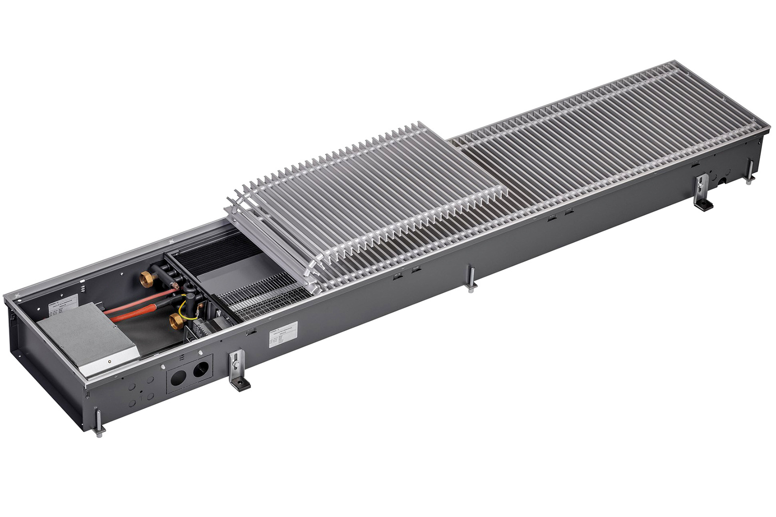 Kampmann - Unterflurkonvektor mit zusätzlichem Elektroheizstab